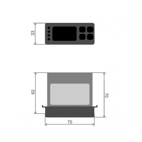 Pt100 1 RELAIS, ALIM. 230VAC